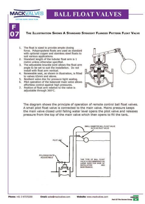 Ball Float Valves - Mack Valves